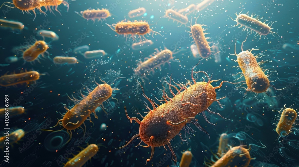 Diverse bacteriocins observed under a microscope in a laboratory ...