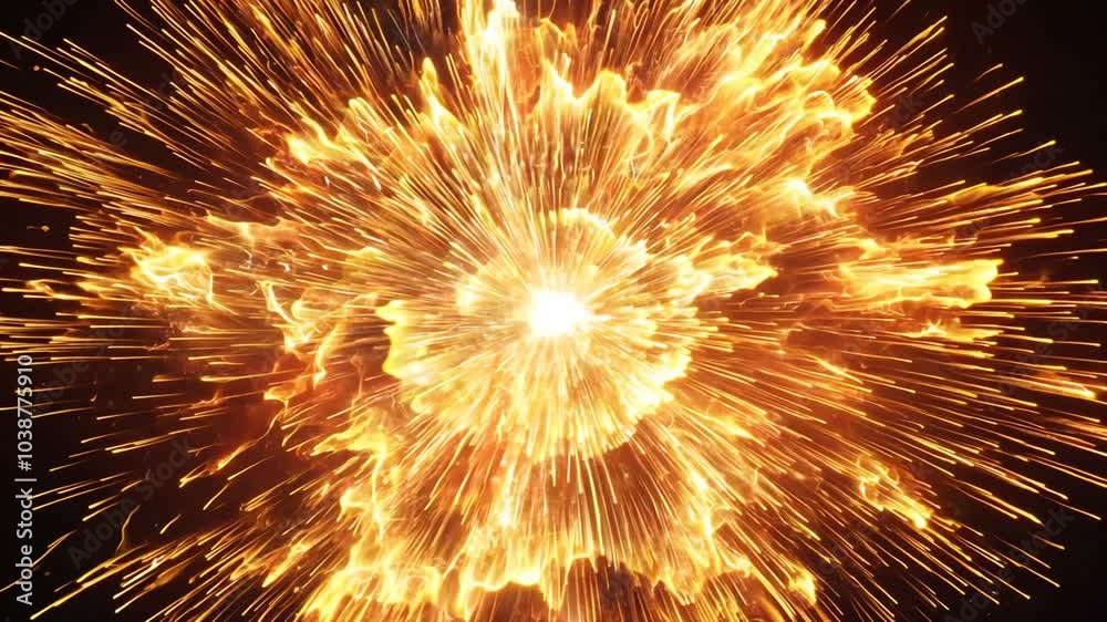 Animation blast effect for video overlay effect fire burning and energy ...