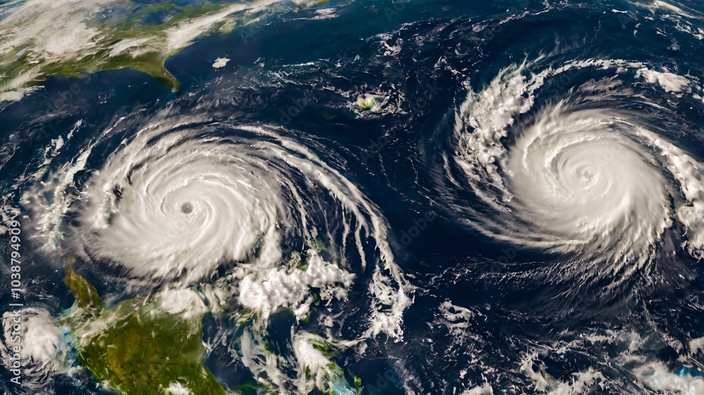Powerful typhoons hitting coastal areas V3 Stock Photo | Adobe Stock