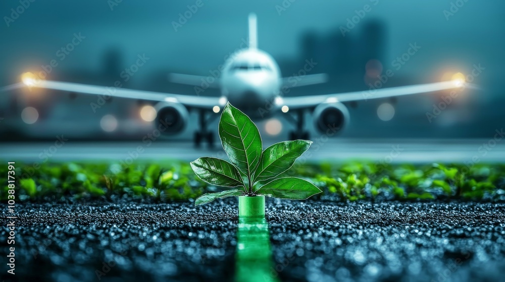 Green Hope on the Runway, Airplane, Sustainability ,sustainability ...