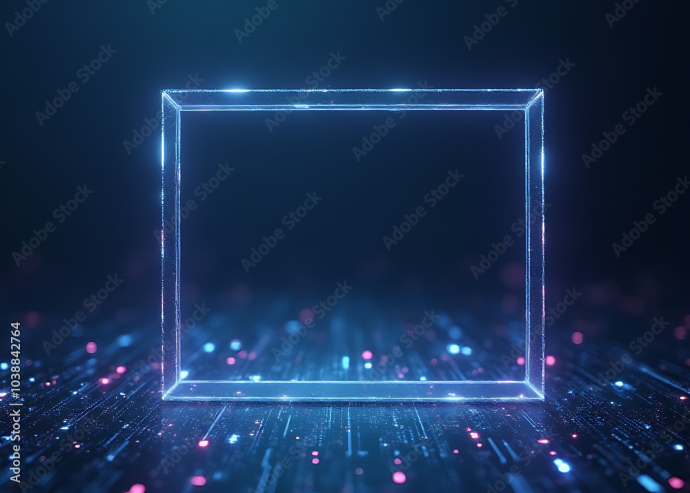 AI powered minimalist border frames with neural growth pathways ...