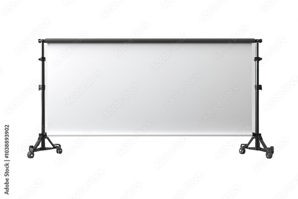 blank white Pull-Up Retractable Banner isolated on transparent ...