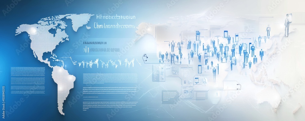 Global connectivity and digital engagement are depicted in this ...