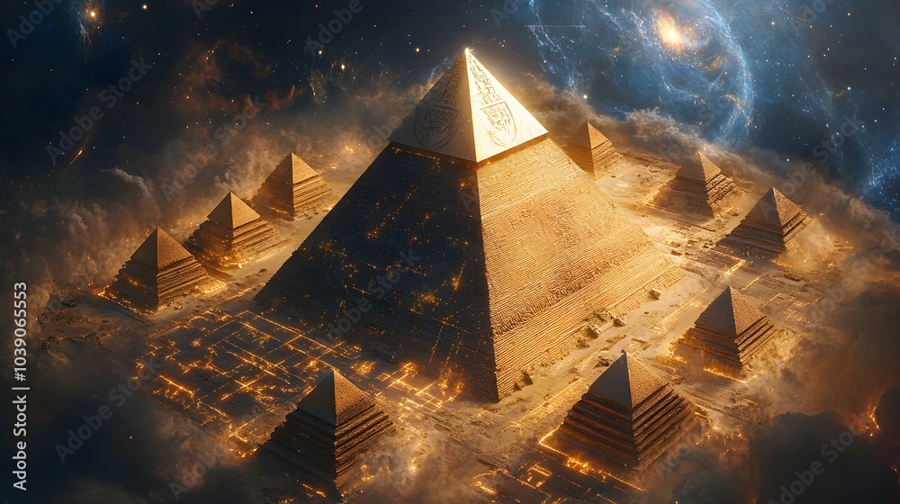 A sacred circle of Egyptian pyramids, aligned with ancient star maps ...