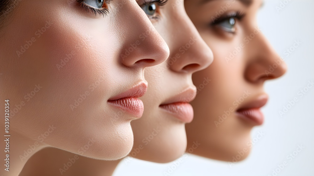Visual timeline comparing results of non-surgical nose reshaping and ...