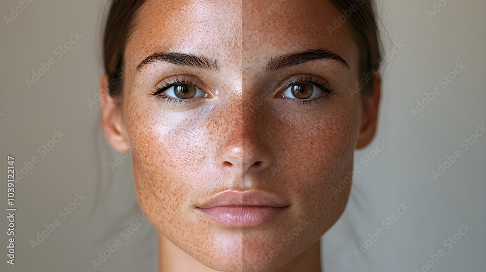 Melasma fading time-lapse, tracking the progress of facial treatments ...