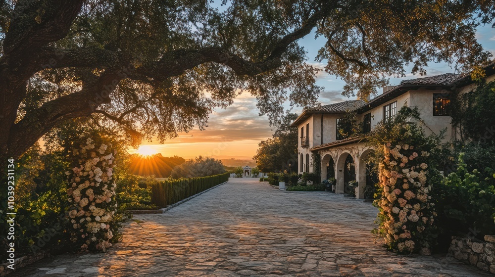 A historic countryside estate turned wedding venue, with a grand ...