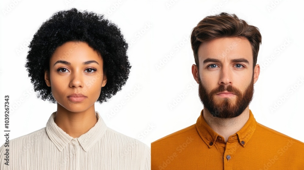 Side by side professional headshot portraits showcasing the diversity ...