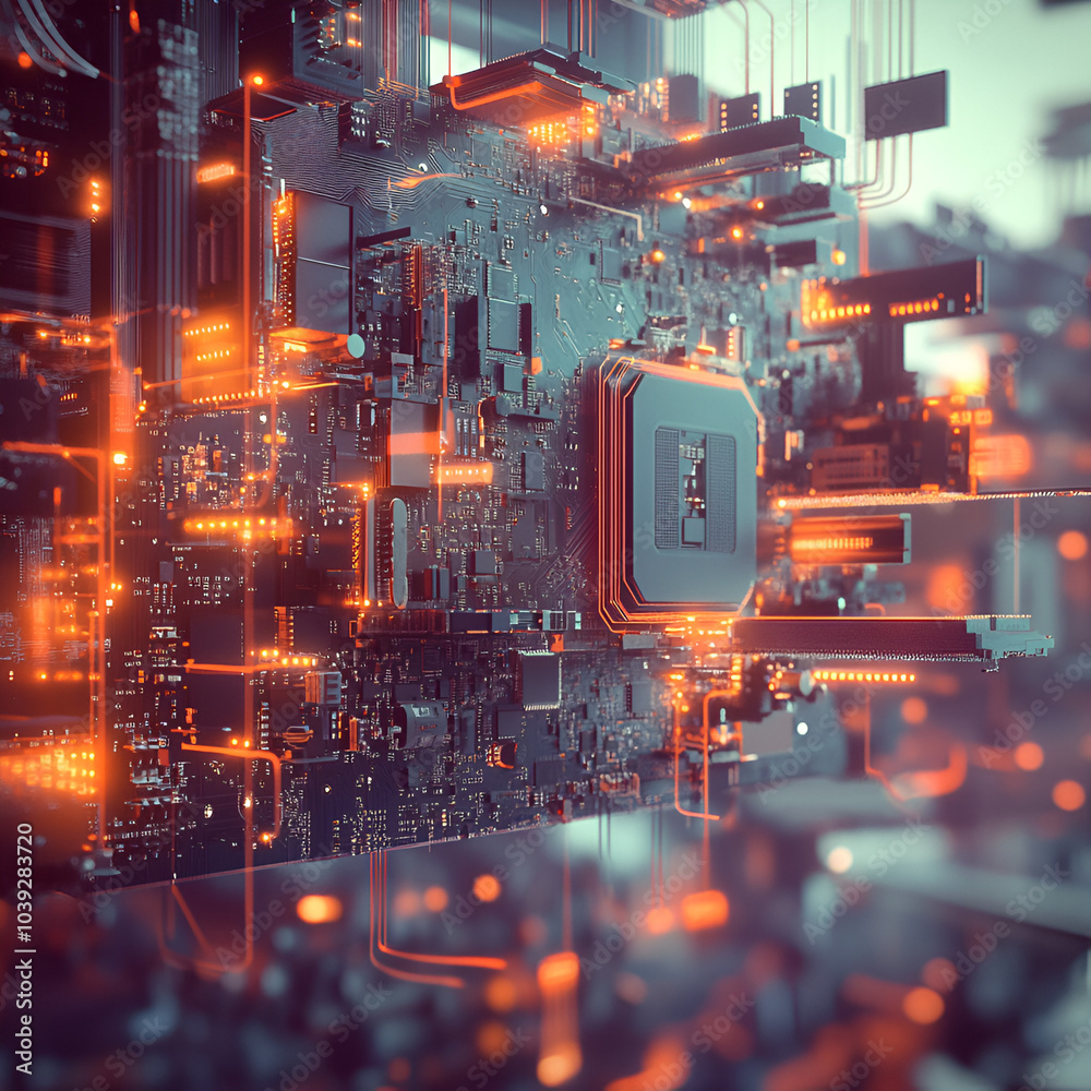 Motherboard Exploded View Detailed Motherboard Structure, Modern ...
