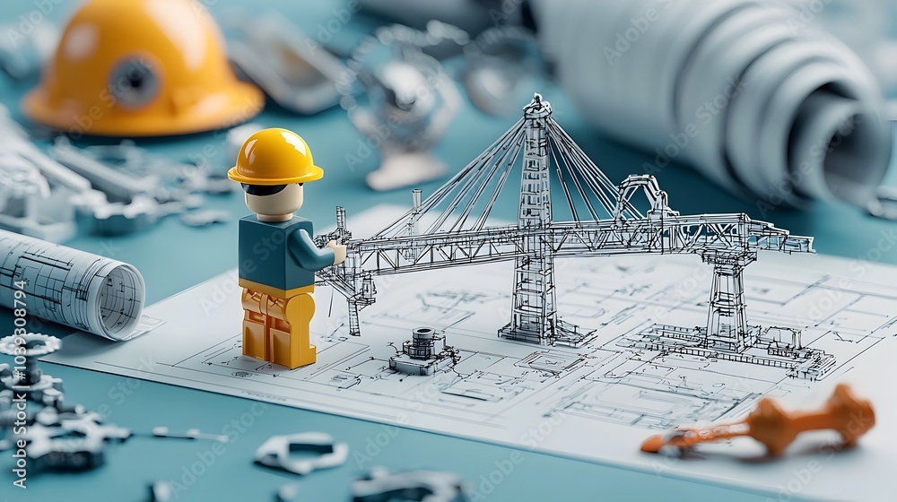 Innovative engineering design concept featuring layered paper cut ...