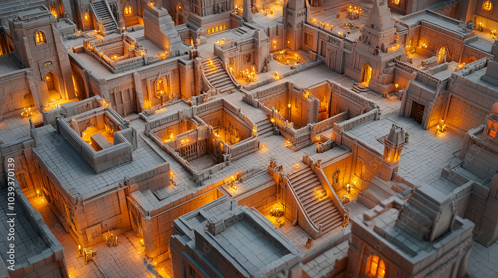 DnD Battlemap Battlemap of Forgotten Vault - intricate dungeon map ...