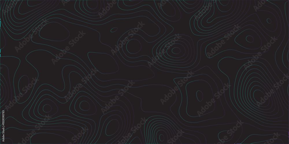 Abstract black colorful gradient Topographic line map pattern ...