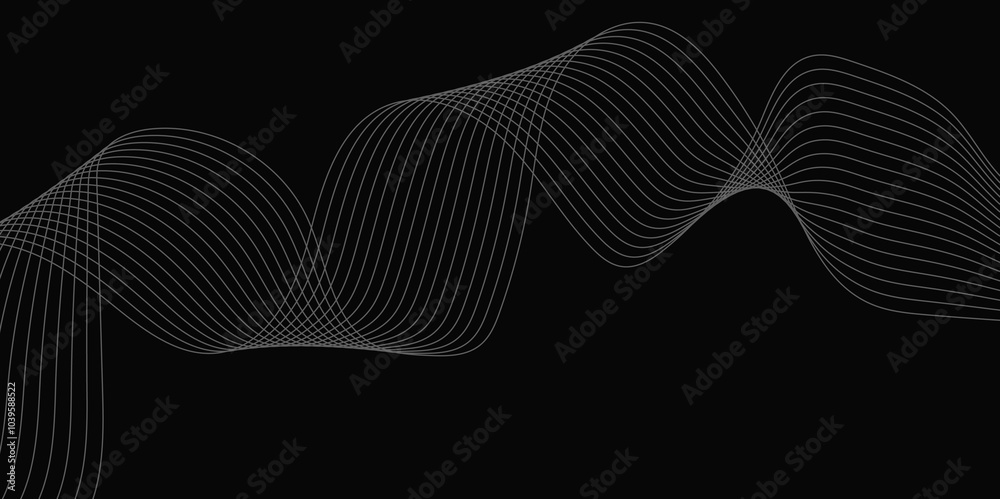 Abstract black background with whit line. Modern template abstract ...