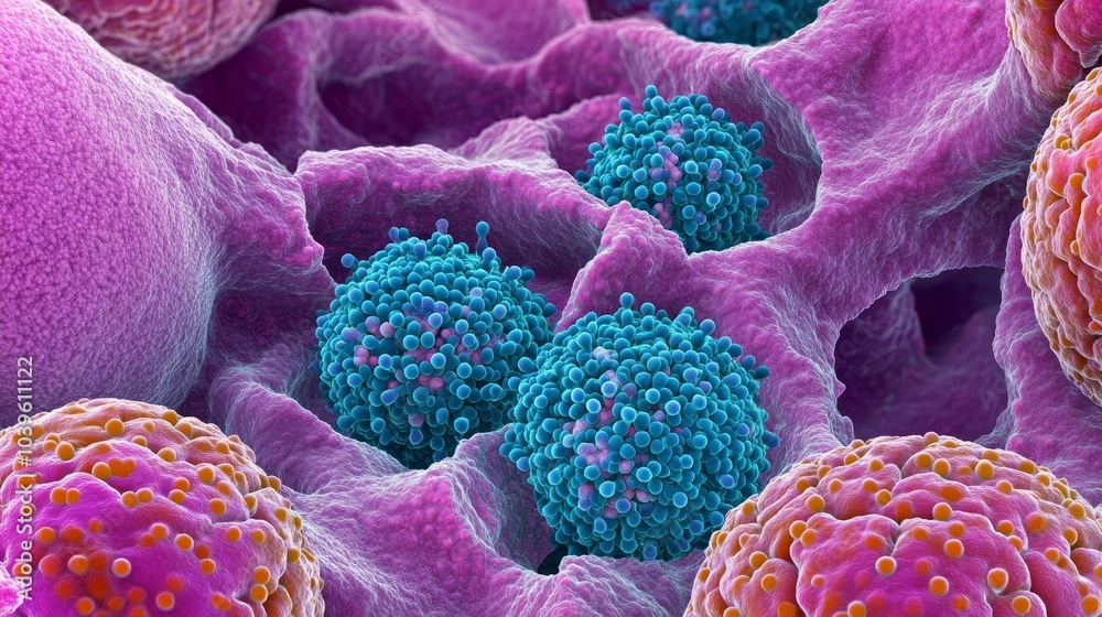 Microscopic View of Brain Cancer: Rapid Cell Division of Cancer Cells ...