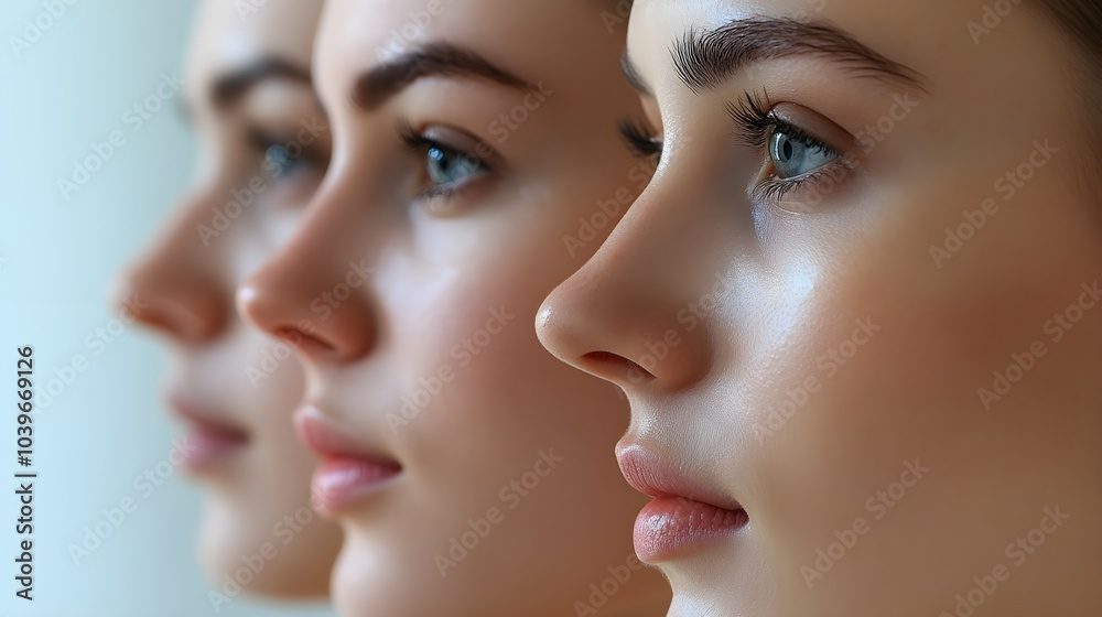 Time-lapse of the rhinoplasty healing process, from immediate post ...