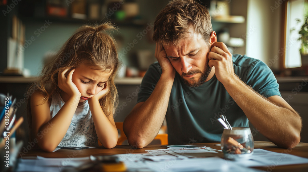 The heavy burden of inflation on families is vividly depicted through ...