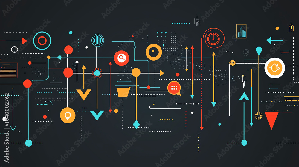 Directional arrows on a map, showing the flow of planning and guidance ...