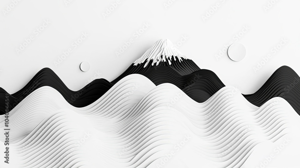 Explore the Elegance of Monochrome Landscapes with Sculptural Waves and ...