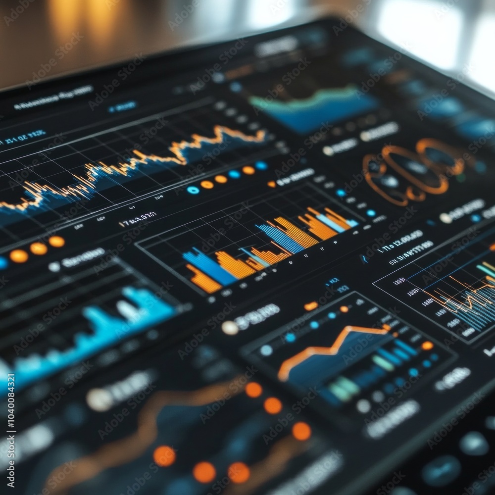 Digital financial dashboard with interactive analytics and data ...