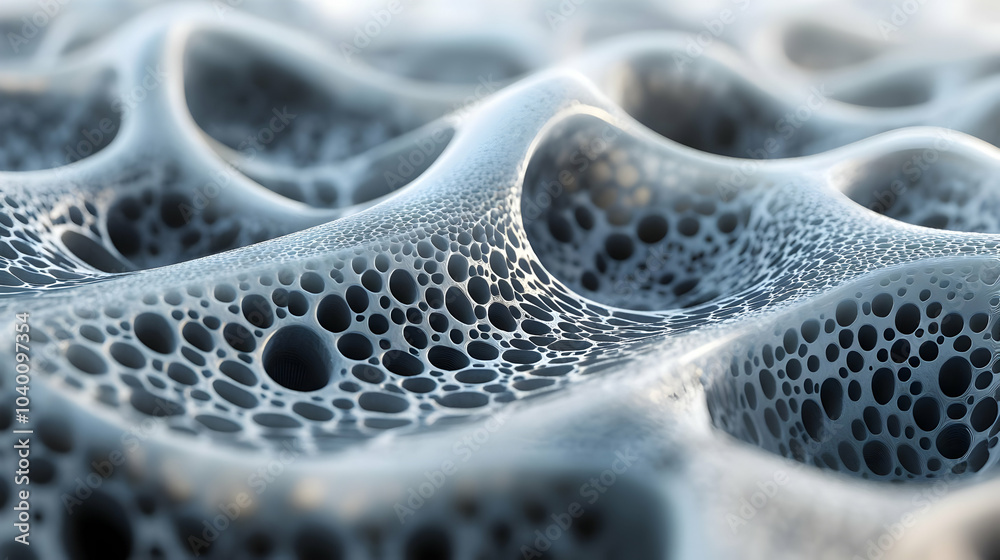 3D Bioengineered Carbon Neutral Materials Concept Extreme Close Up ...