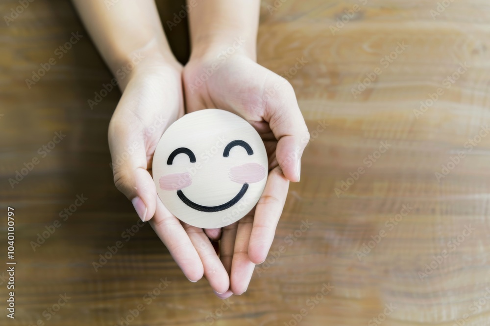 Exploring the duality of emotions with a sad face concealed behind a ...