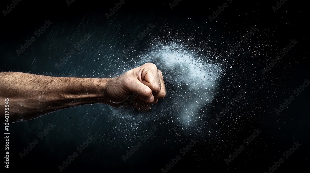 A hand flipping over in mid-motion, representing a sudden change or ...
