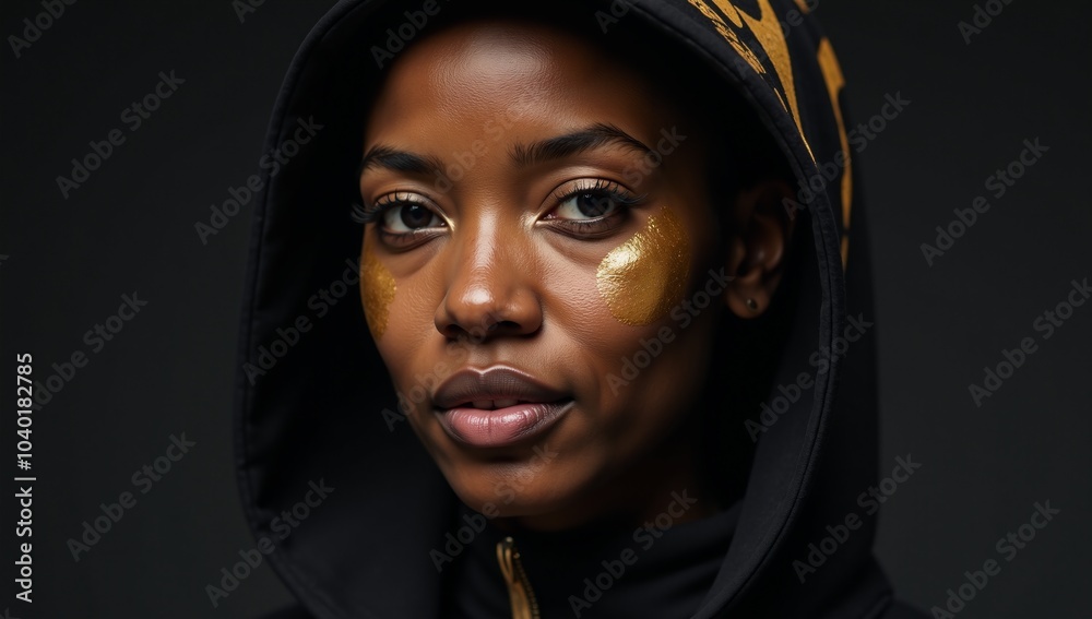 Highly detailed portrait showcases an African American woman wearing a ...