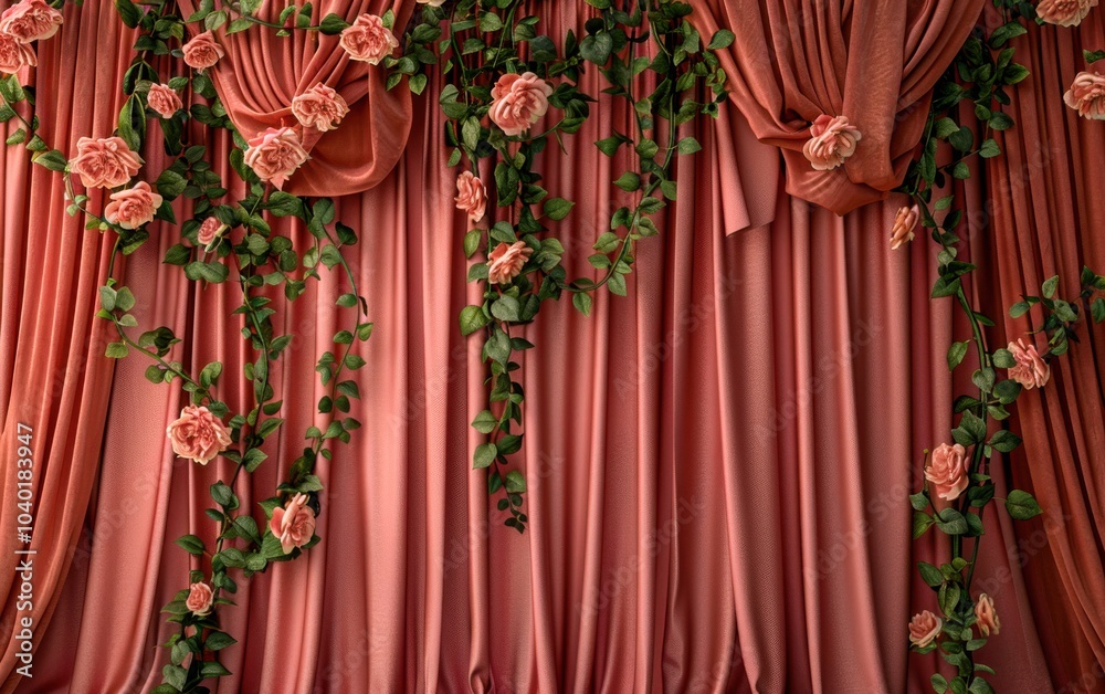 Terracotta studio backdrop with a matte finish, terracotta silk ...