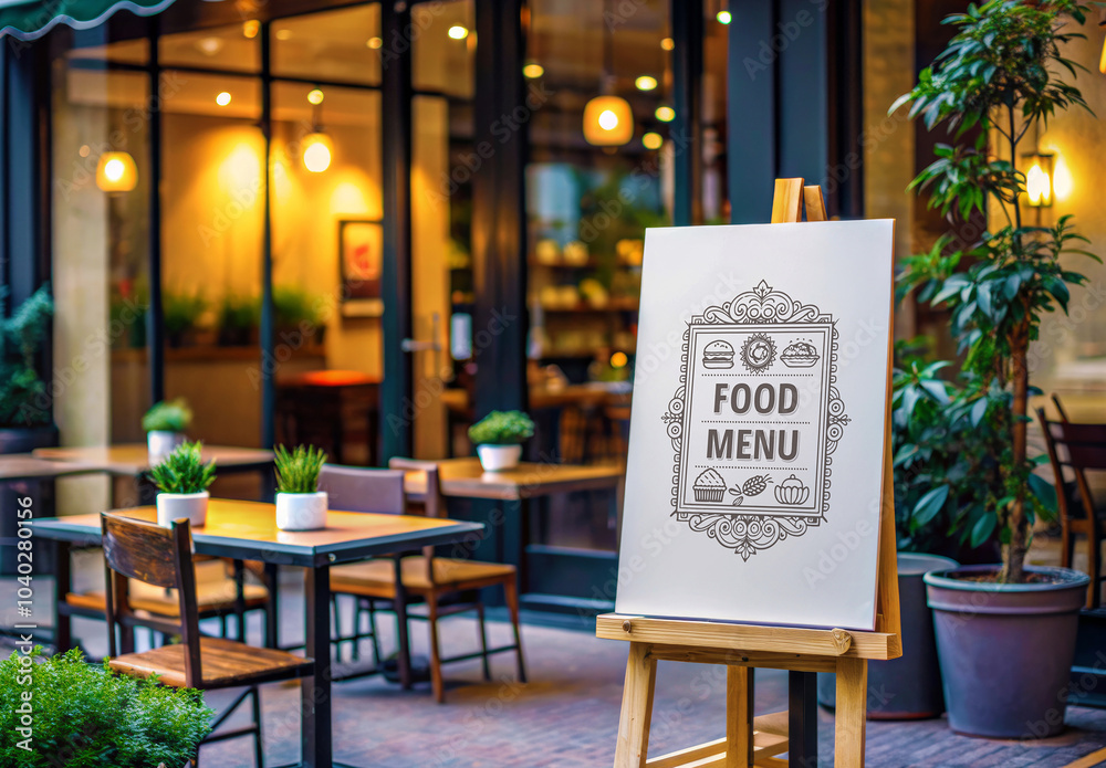 Restaurant Food Menu Signage Mockup Template Stock Template | Adobe Stock
