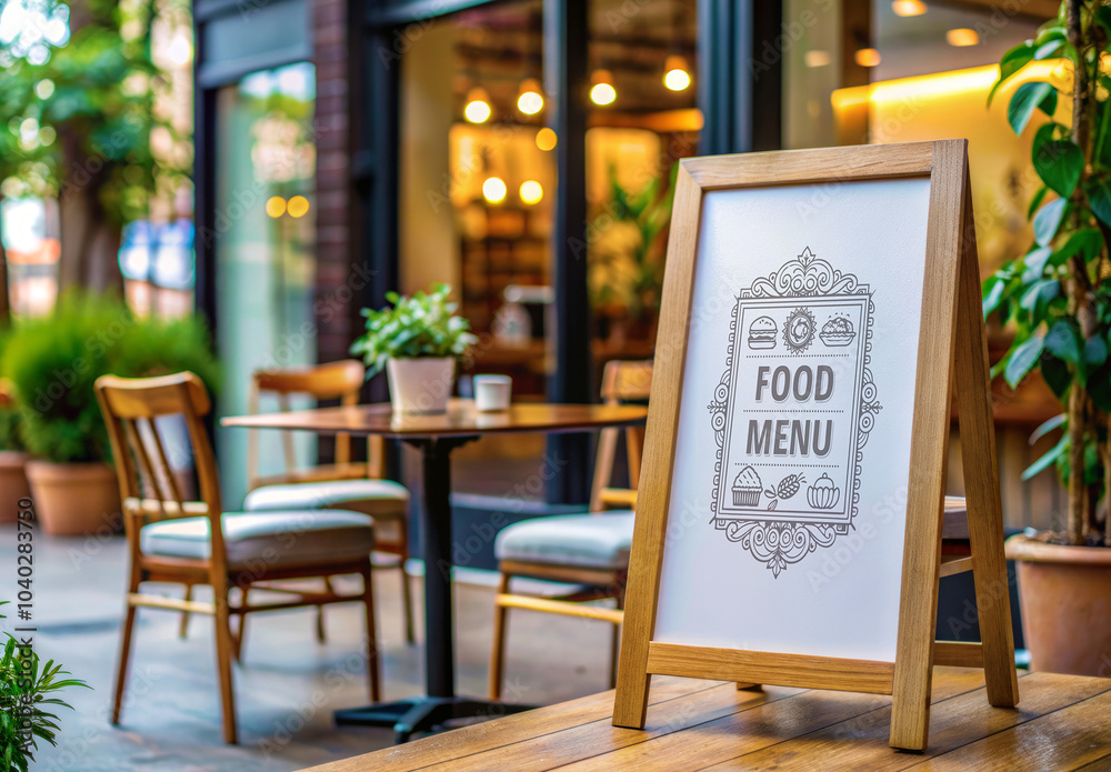 Restaurant Food Menu Signage Mockup Template Stock Template | Adobe Stock