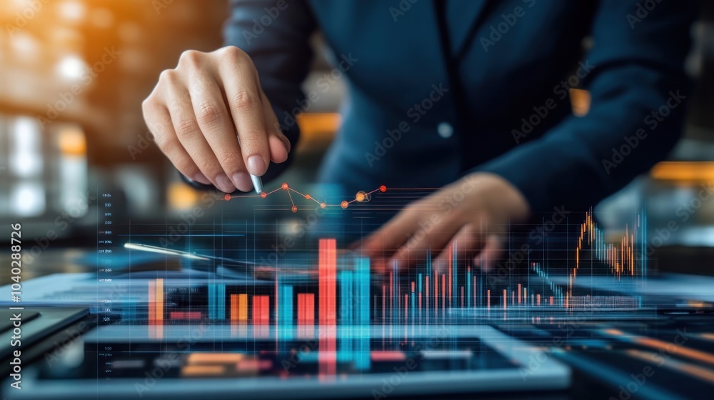 Economic growth analytics visualized with detailed graphs and data ...
