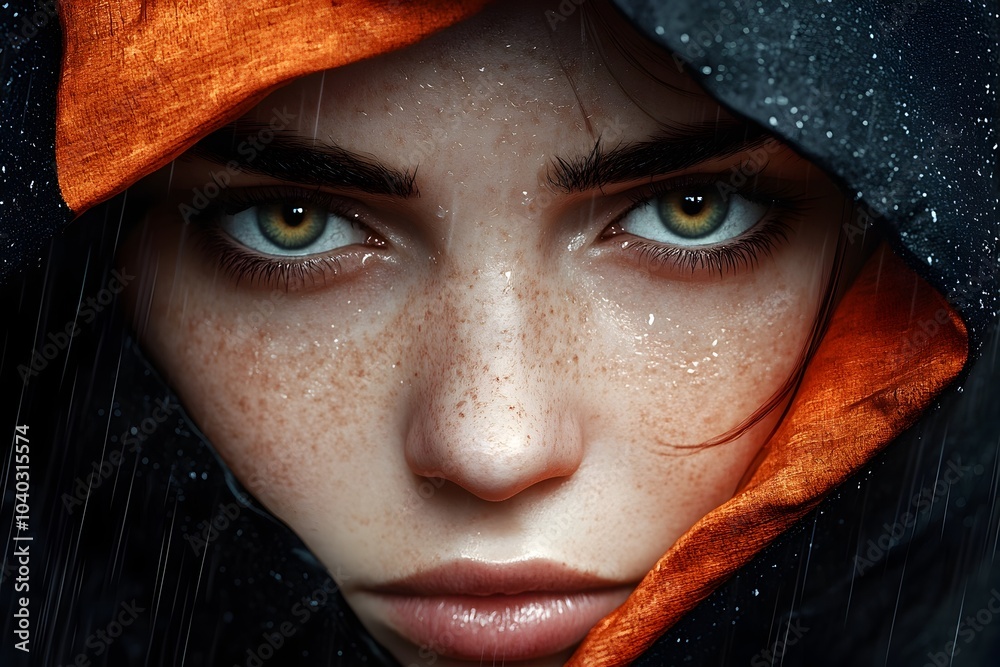 Alluring and perilous rogue exuding a captivating aura hypnotic gaze ...