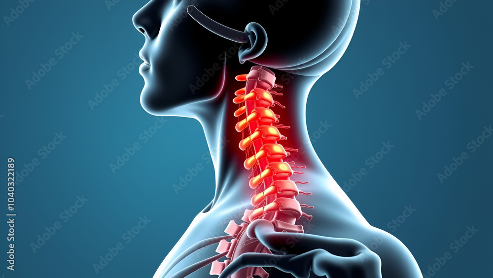3D Isometric Flat Vector Illustration of Cervical Radiulopathy ...