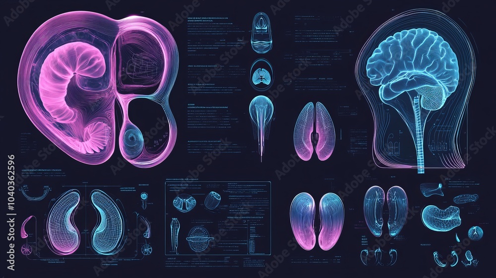 ngenious Vector Illustration of Ear Anatomy Diagram Featuring Cochlea ...