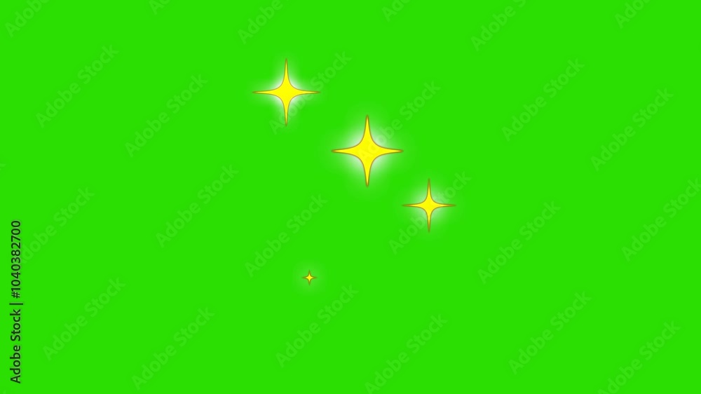 sparkling stars Shine animation, white cartoon, flat, vector, doodles ...