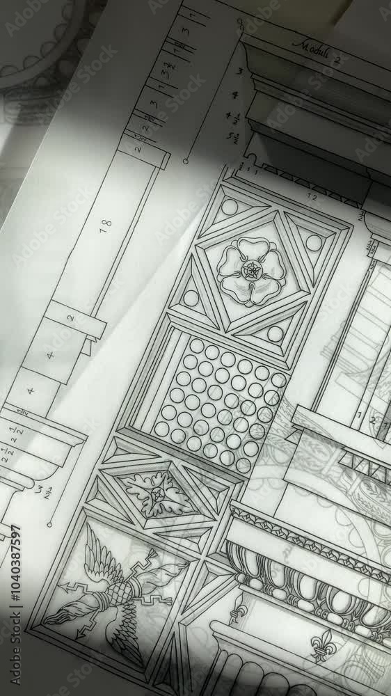 blueprints - drawings of antique architecture - drawings of antique ...