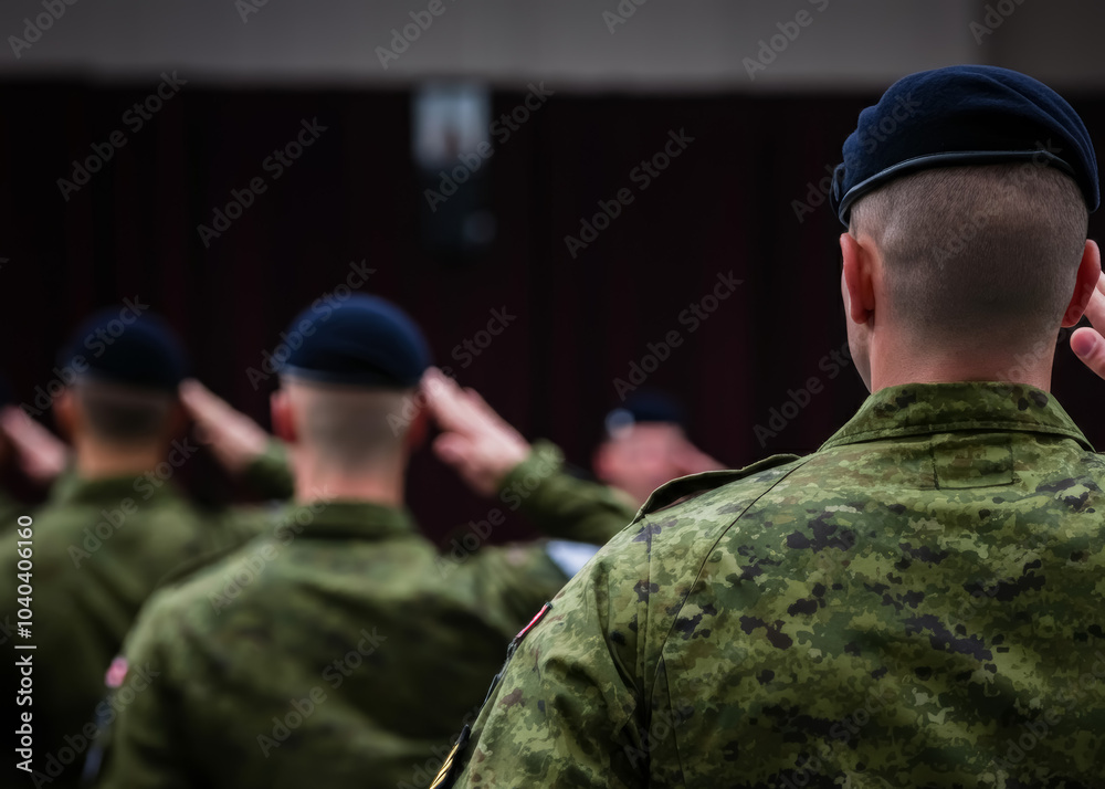 Canadian soldiers giving salute during ceremony military, glory and ...