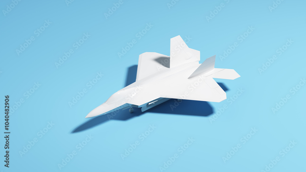 White stealth aircraft combat fighter intelligence spy pale blue ...