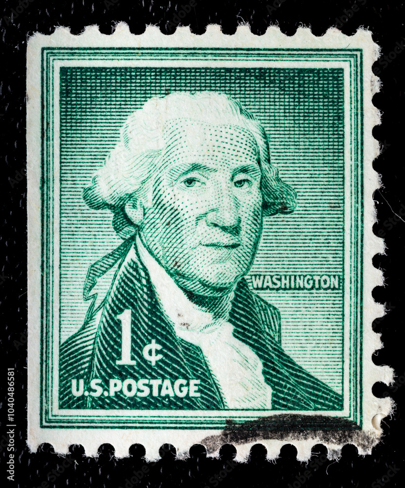 Ukraine, Kiyiv - February 2, 2024.Stamp printed in the United States ...