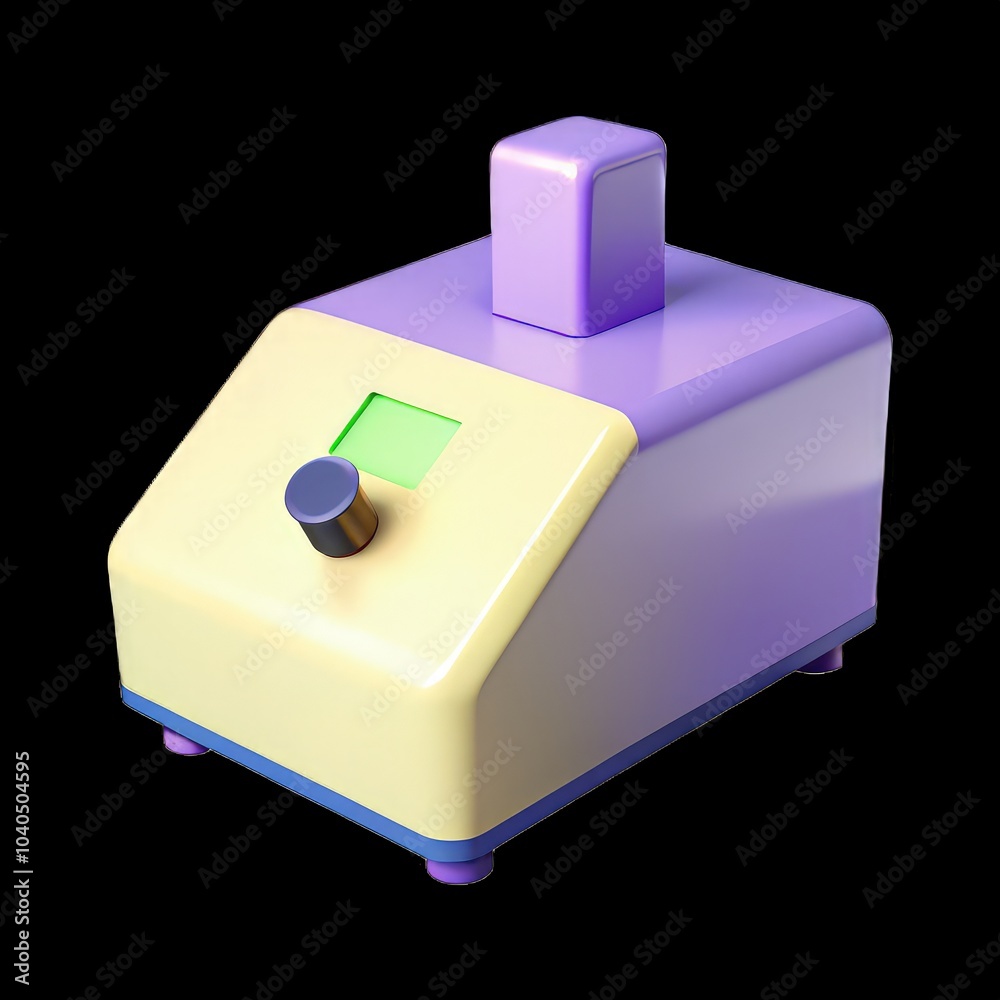 Realistic spectrometer model with standard scale displayed in a studio ...