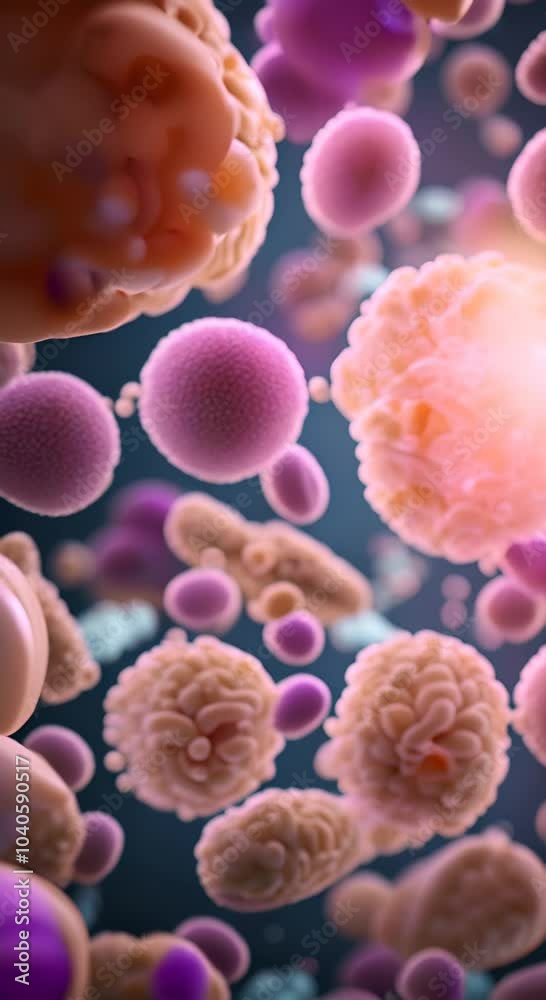 Micro bacterial Bacteria Colony Microbiome and Bacteria inside ...