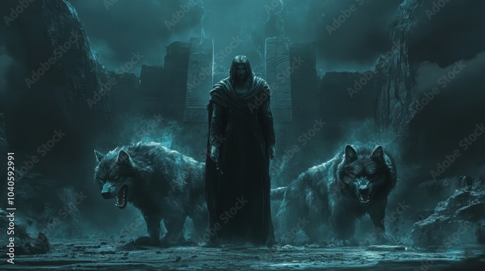 A lifelike depiction of Hades, the Greek god of the underworld ...