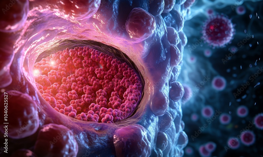 Detailed medical illustration of human papillomavirus showing its ...