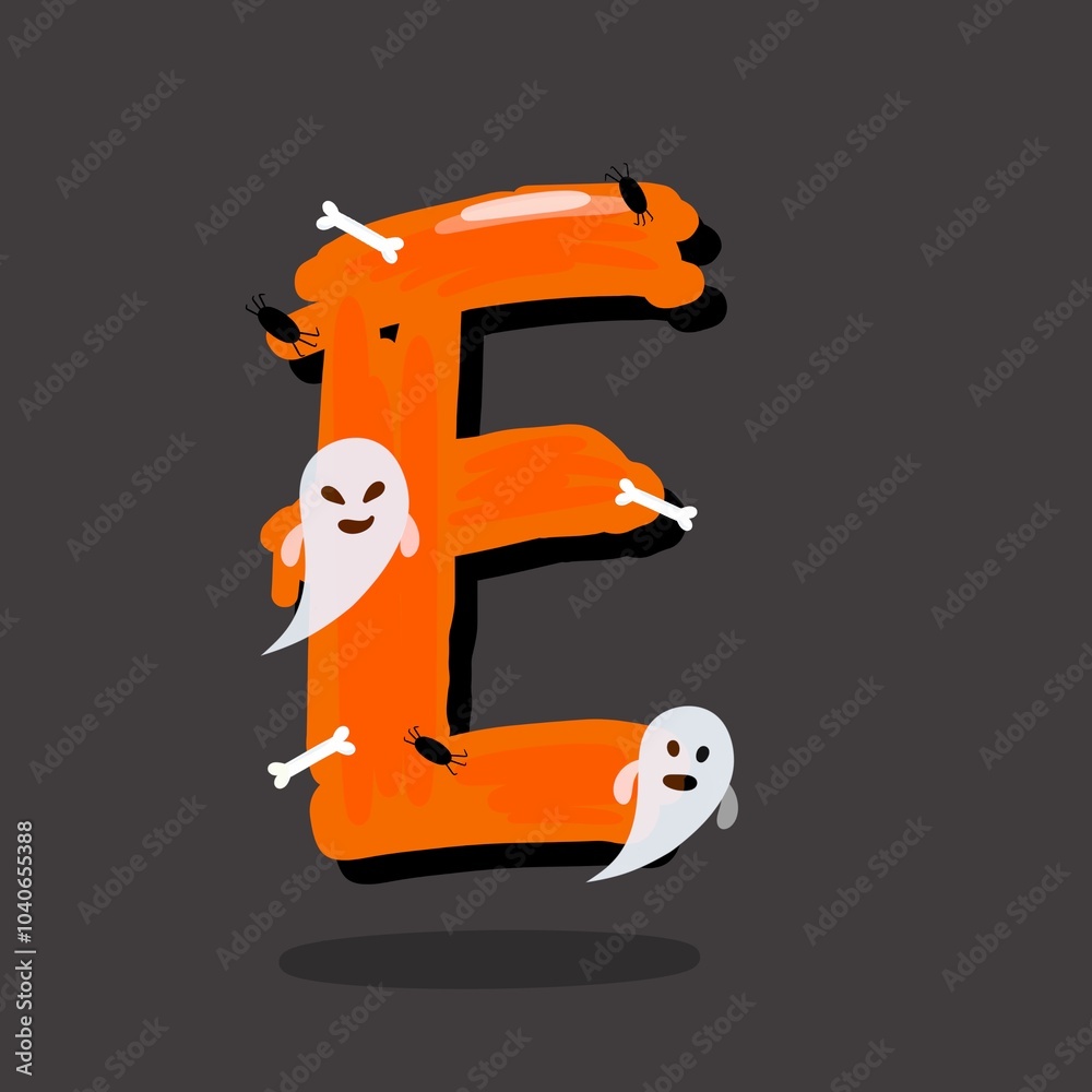 Cartoon Halloween font, evil type, funny scary typeface, spooky monster ...