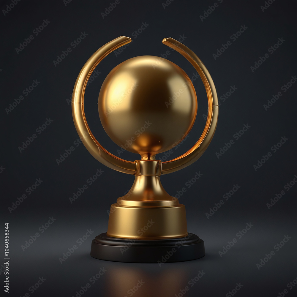 Modern Gold Trophy for Achievement Recognition, useful for corporate ...