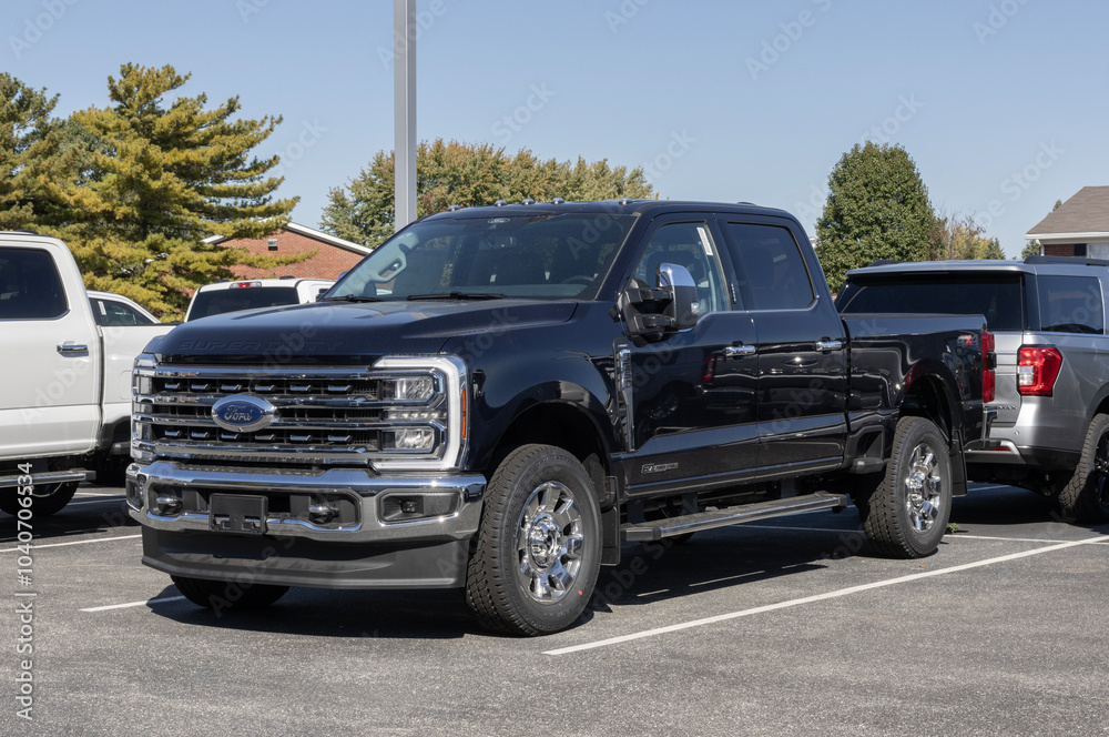 Ford F-250 SD SRW 4X4 Crew Cab Lariat display. Ford offers the F250 ...