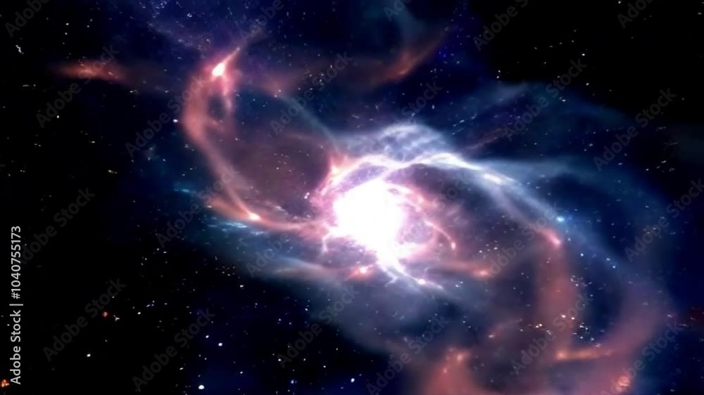 Immersive Galaxy Fly-Through with Sparkling Stars and Vibrant Cosmic ...