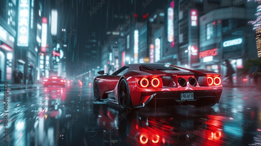 Futuristic Car Racing Game with Holographic Interface for Console and ...