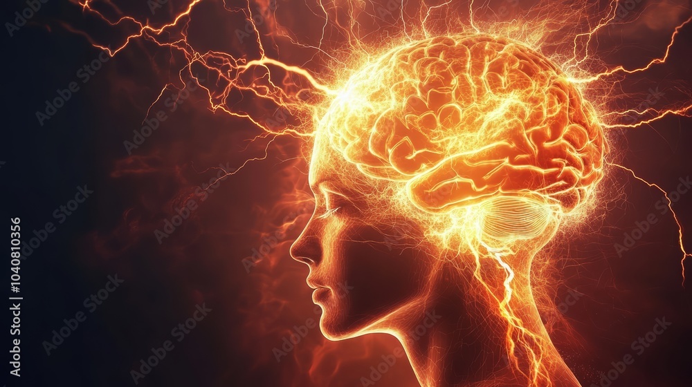 The active functioning human brain is sending electrical signals out ...