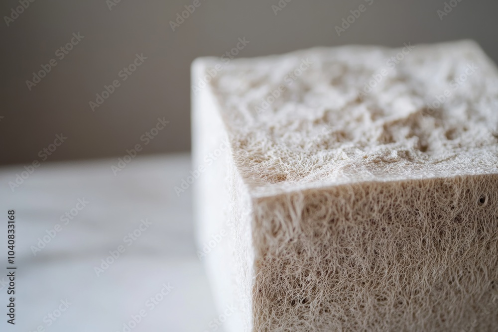 Exploring the unique texture of a biodegradable mycelium box in soft ...
